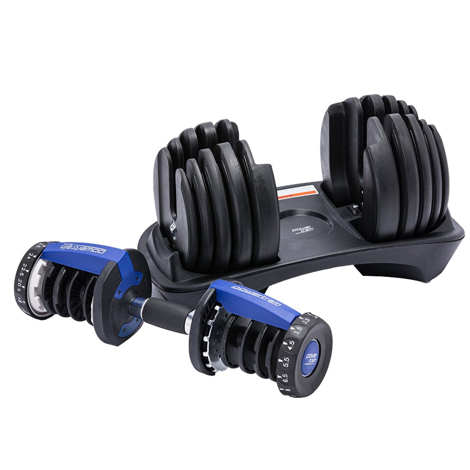 Powertrain BF1 48kg Adjustable Dumbbell Set (2 x 24kg) - Blue - Cardio ...