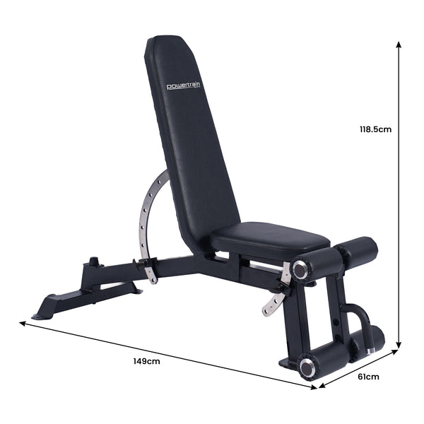 Powertrain Adjustable Workout Bench with Leg Attachment - Cardio Online ...
